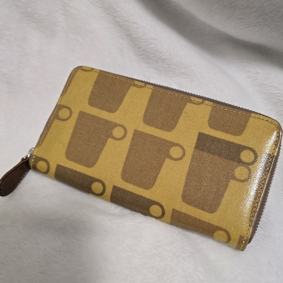 Orla Kiely | Bags | Vintage Orla Kiely Wallet Coffee Cup Yellow | Poshmark